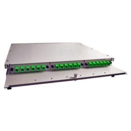 FIS Patch Panel 1RU Holds (3) Adapter Plates Solid Door Unloaded Off ...