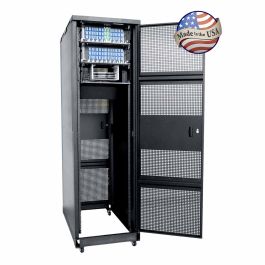FIS 4 Post Server Cabinet with Levelers, 42RU, 80"(h) x 23.5"(w) x 46 ...