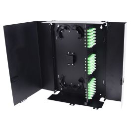 FIS Wall Mount Patch Panel Deluxe with extended base Holds (12) Adapter ...