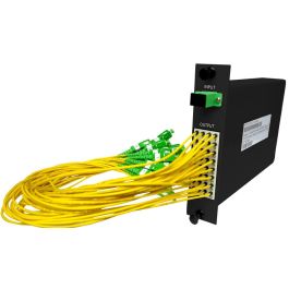 FIS Optical Splitter LGX SC/APC Connectors 1x4 2m Long 1.6mm Jacketed ...